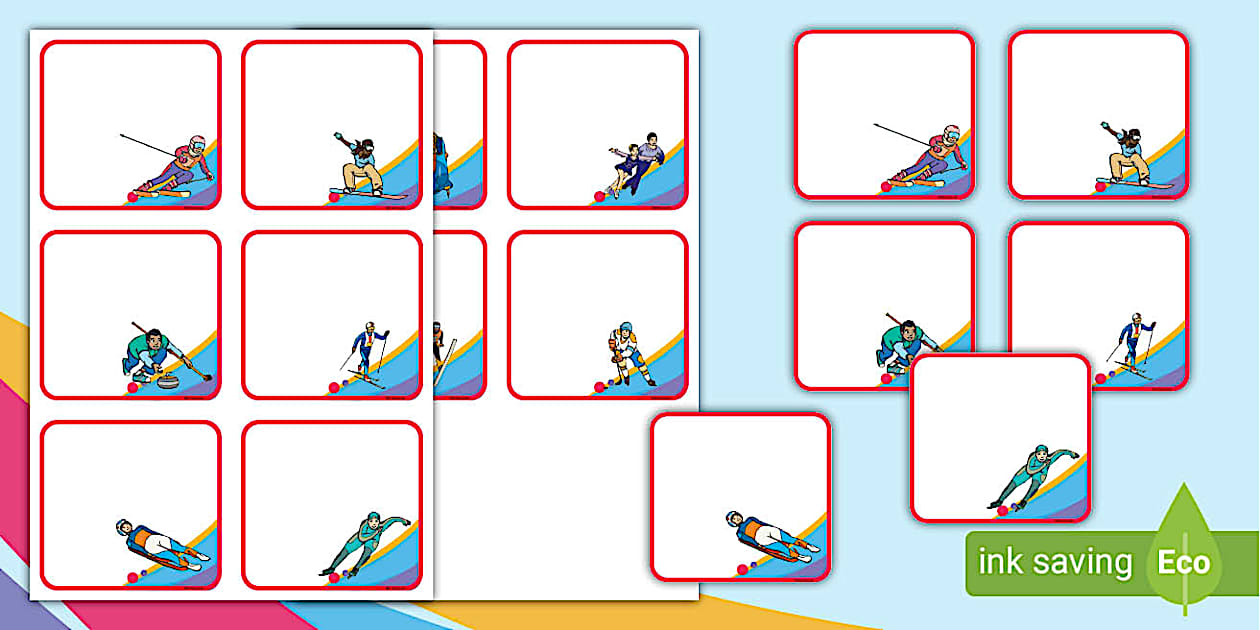 Editable Winter Sports Drawer Peg Name Labels - Twinkl