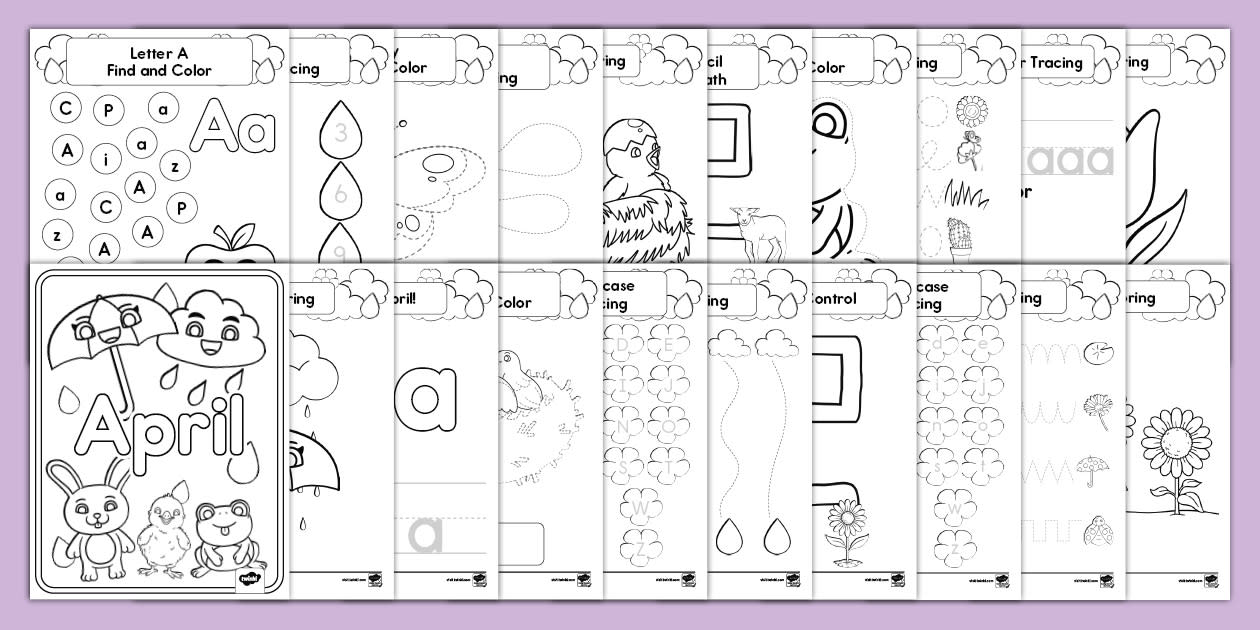 April Toddler Busy Book (teacher made) - Twinkl