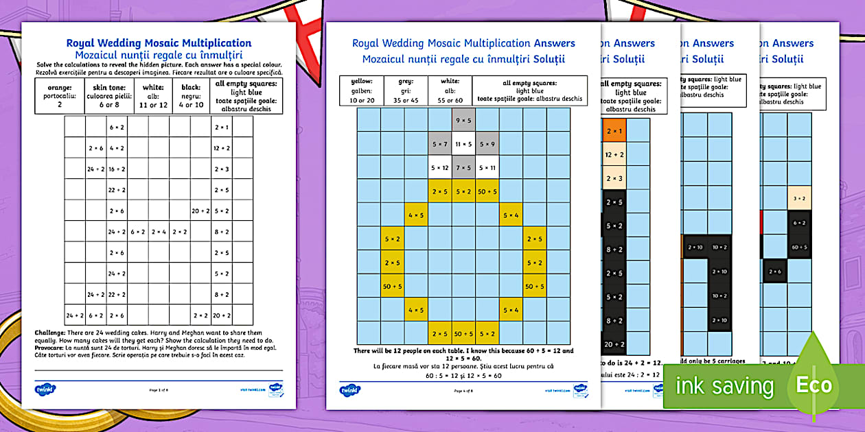 KS1 Royal Wedding 2, 5 and 10 Multiplication and Division Facts Maths ...