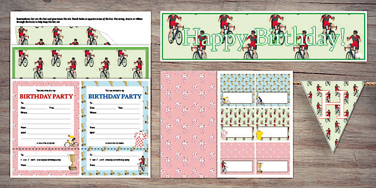 Cycling Birthday Party Pack | Twinkl Party (teacher made)