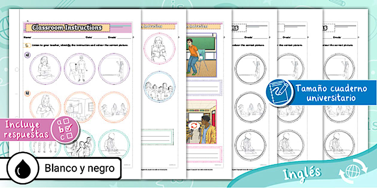 Inglés | 5° Básico | Instructions | Classroom | Activity