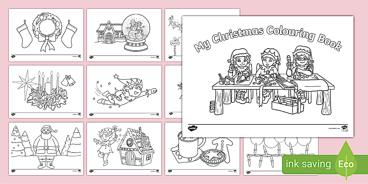 Christmas Colouring Booklet (teacher made) - Twinkl
