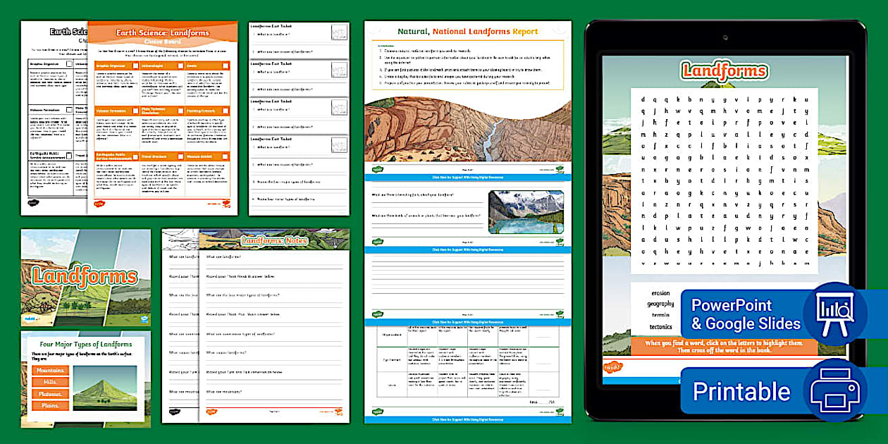 Landform Lessons Pack | Resource | Twinkl USA (teacher made)