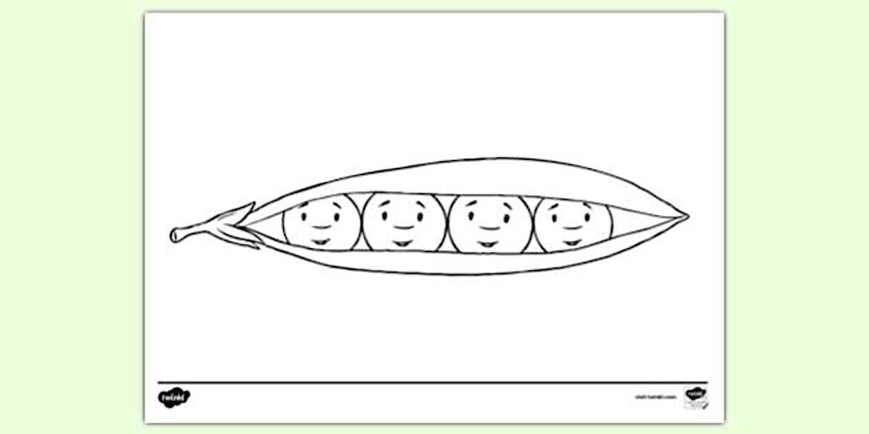 4 Peas In A Pod Colouring | Colouring Sheets (Teacher-Made)
