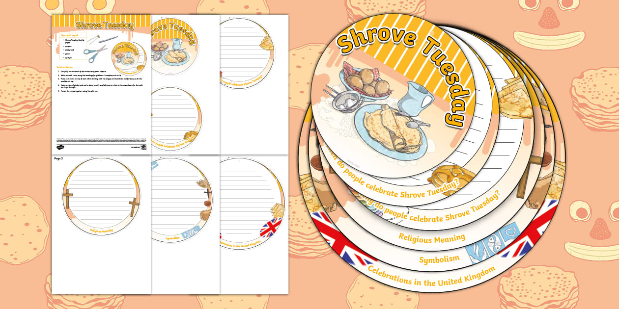 Shrove Tuesday Circles Booklet (teacher made) - Twinkl