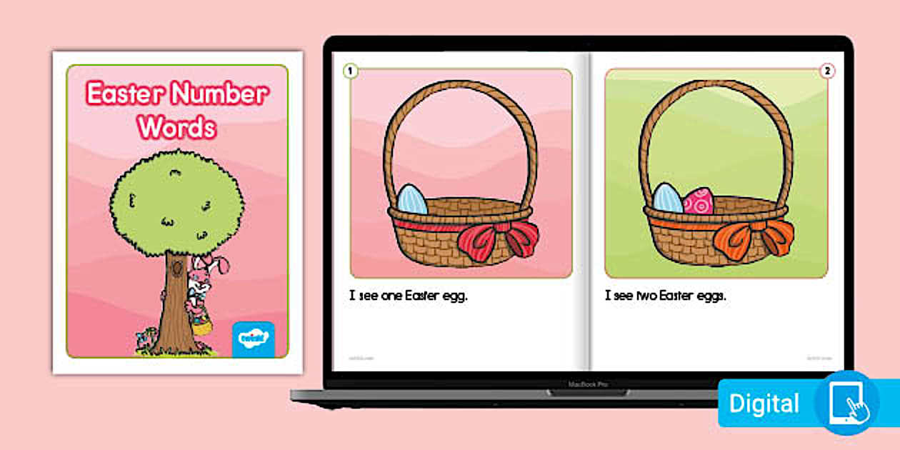 Easter Number Words eBook Early Emergent Readers | Twinkl