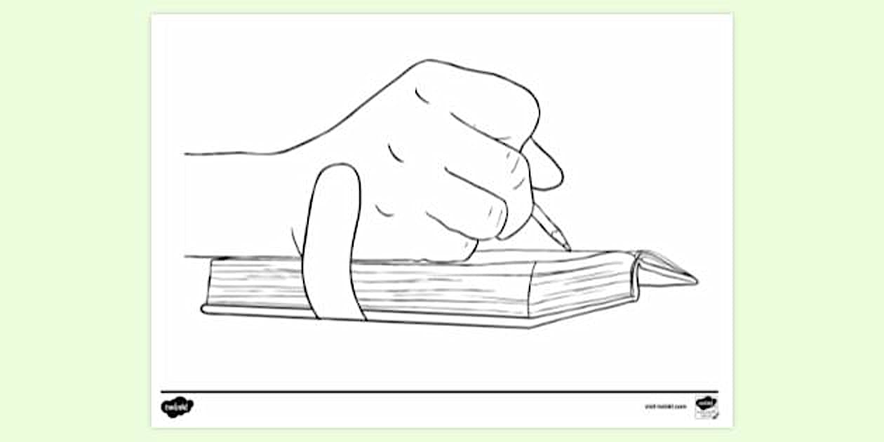 Writing in Diary Colouring | Colouring Sheet (teacher made)