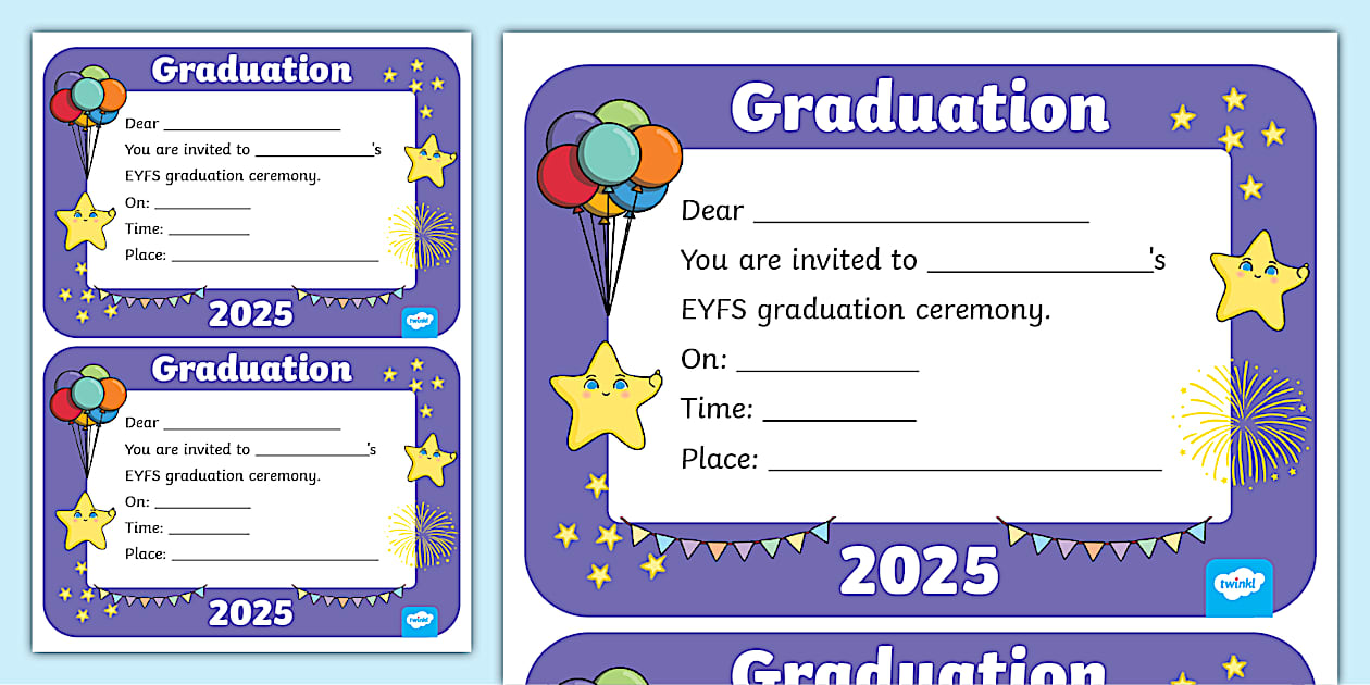 EYFS Graduation Invitation - Twinkl
