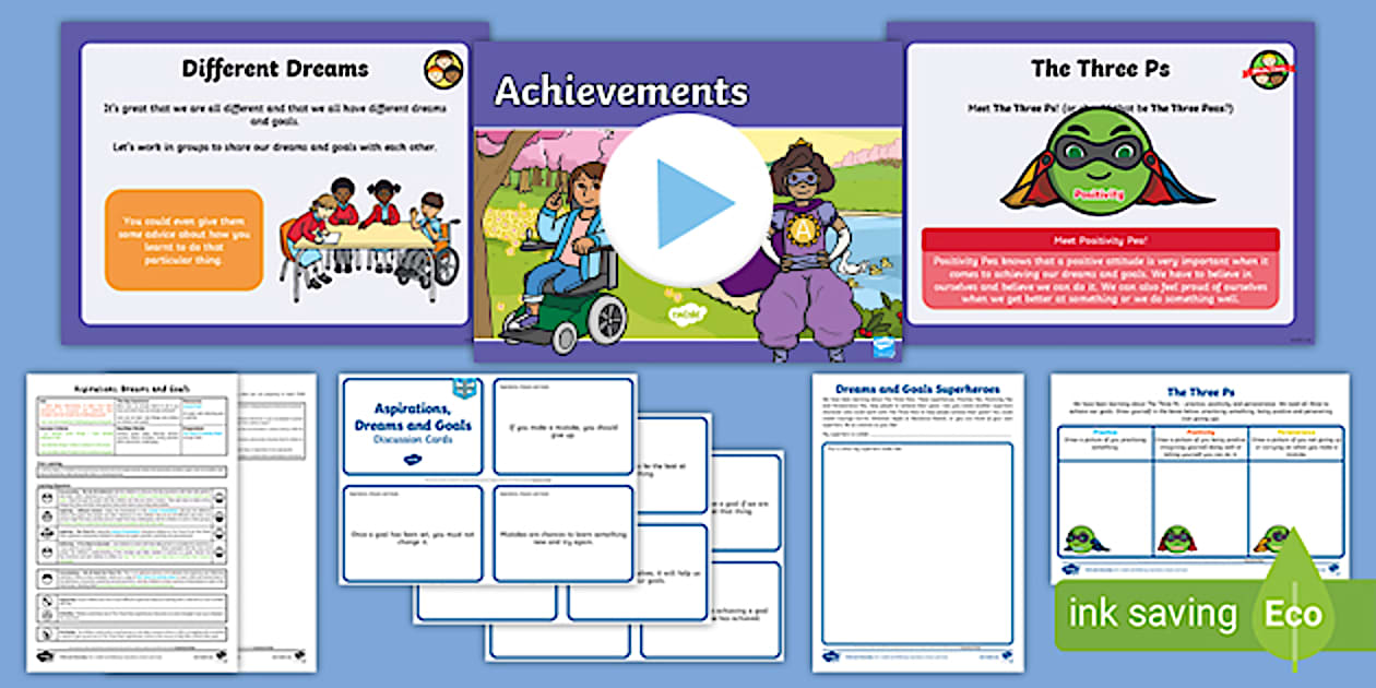 PSHE and Citizenship KS1 Dreams and Goals Lesson Pack