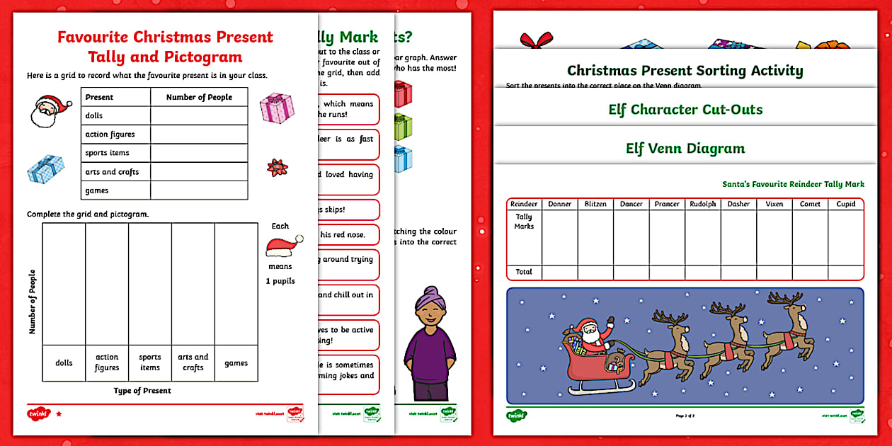 Christmas Data Handling Activity Pack (teacher made)