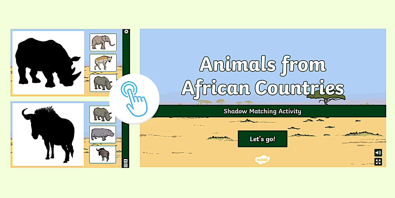 Interactive Animals from African Countries Matching Activity | Twinkl Go!