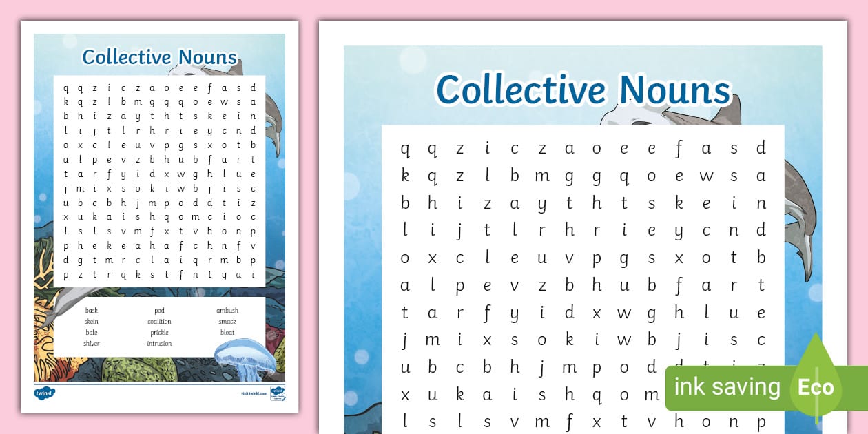 Collective Nouns Word Search - Twinkl