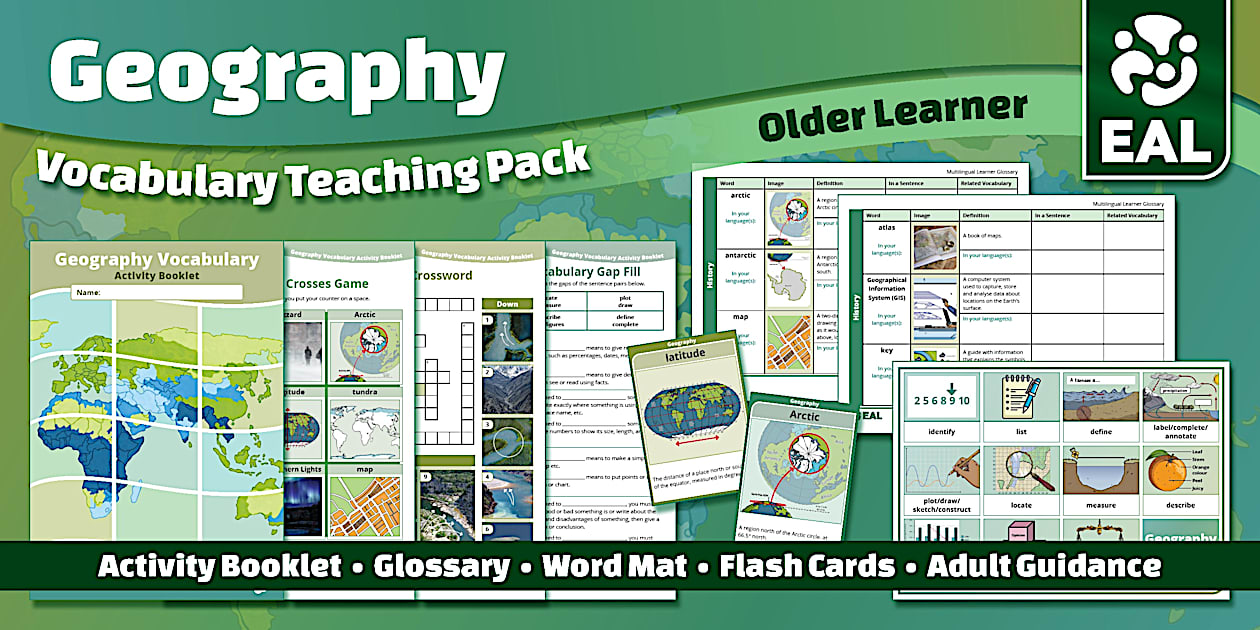 EAL Older Learners Vocabulary Teaching Pack for Geography