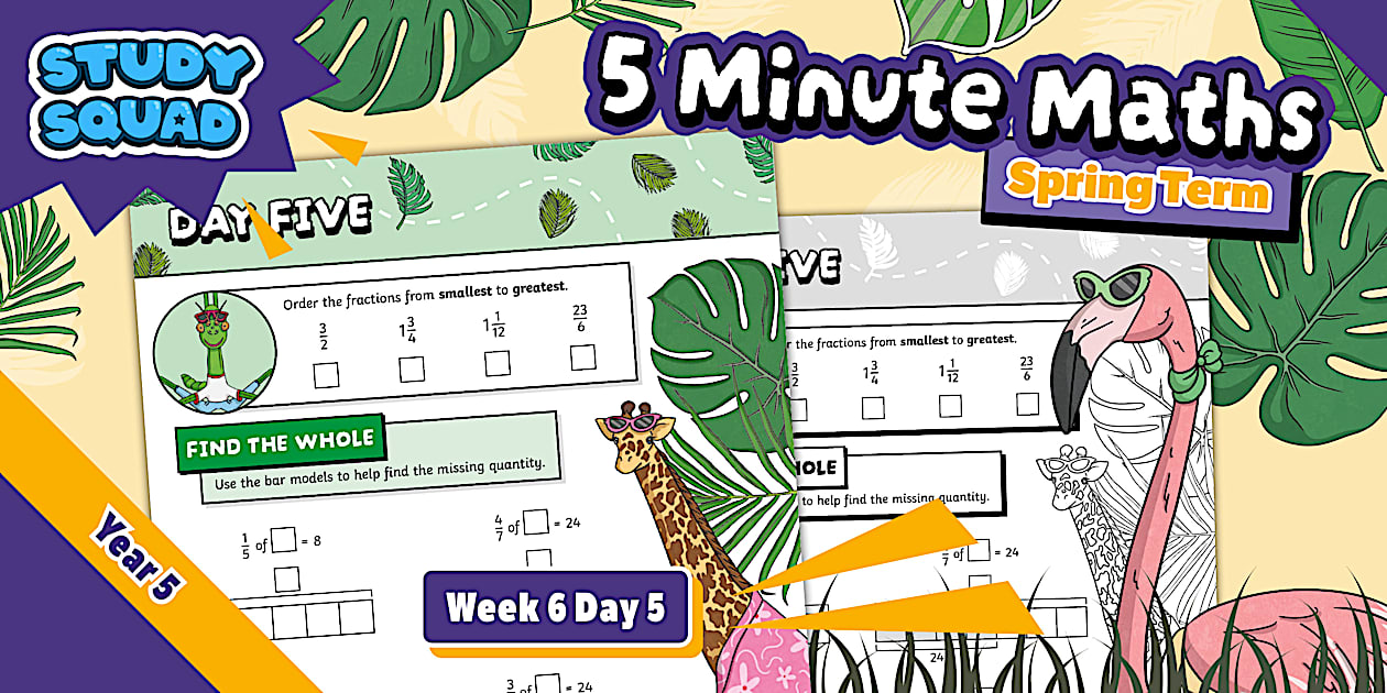 👉 Study Squad 5 Minute Maths - Year 5 Spring - Week 6 Day 5
