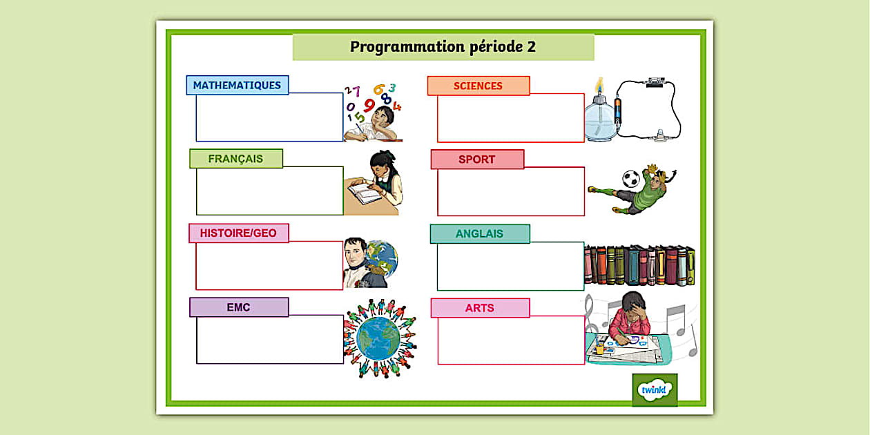 Programmation période 2 (Teacher-Made) - Twinkl