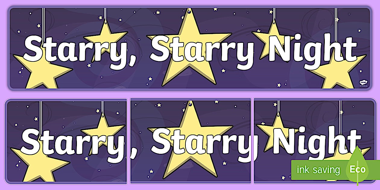 Starry, Starry Night Display Banner - (teacher made)