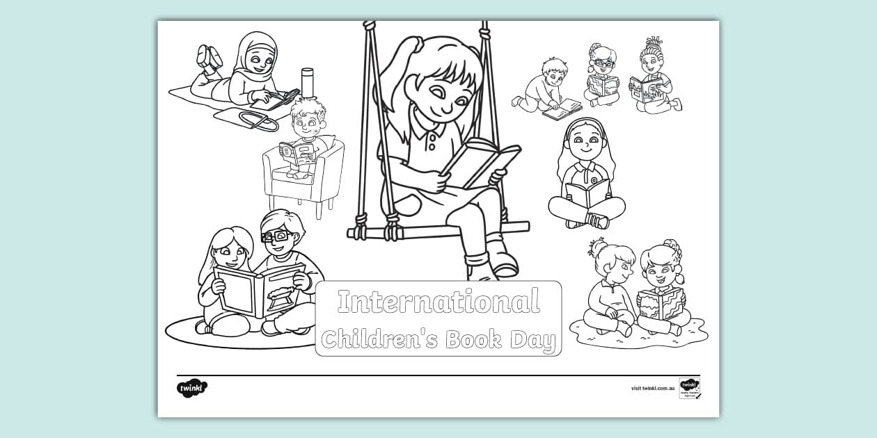 International Children's Book Day Colouring Sheet - Twinkl
