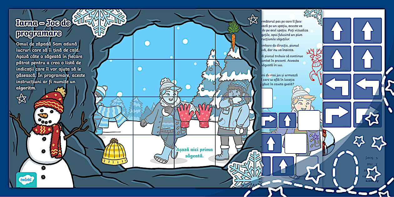 Iarna – Joc de programare offline pentru copii - Twinkl