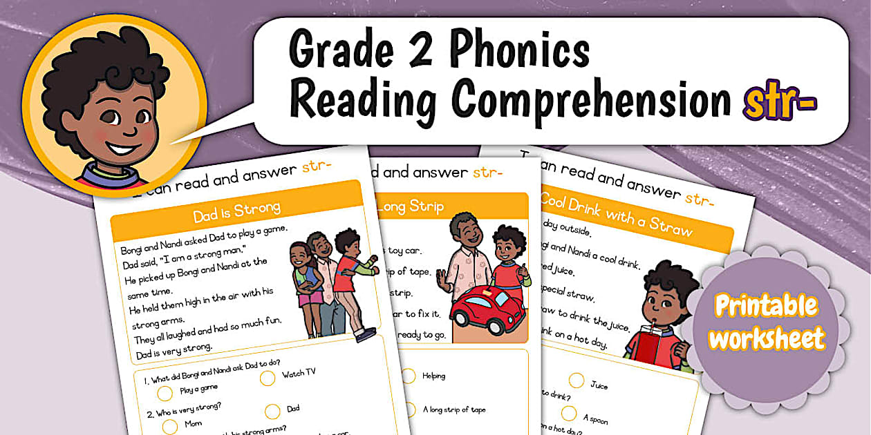 Gr 2 Phonics T2 - str- Reading Comprehension (CAPS Aligned)