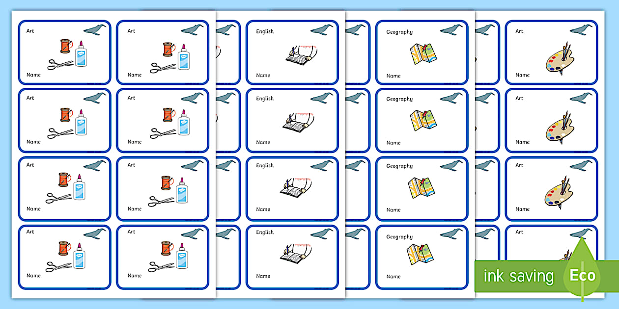 Blue Whale Themed Editable Book Labels (teacher made)
