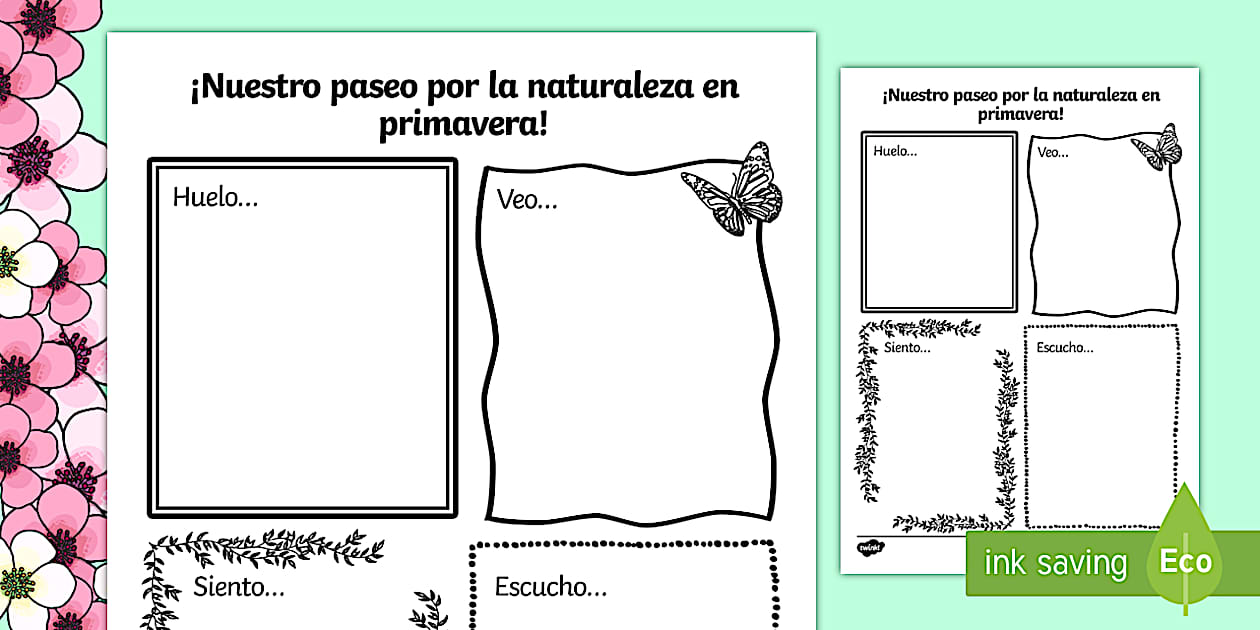 Our Spring Nature Walk Writing Frame (teacher made) - Twinkl