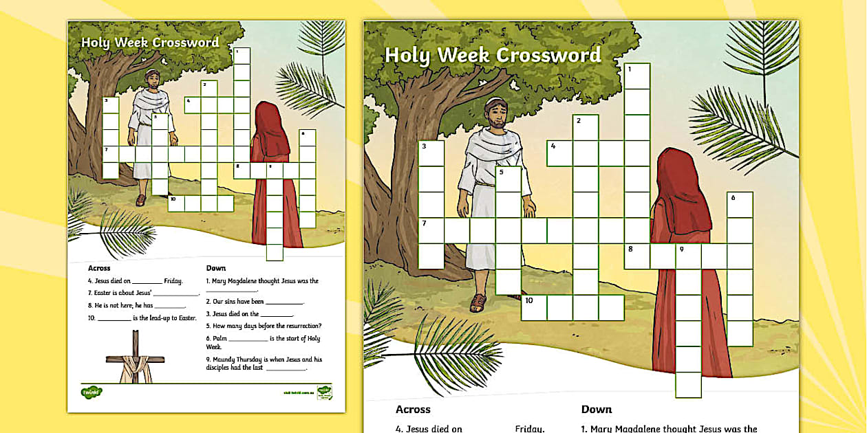 Holy Week Crossword (Teacher-Made) - Twinkl