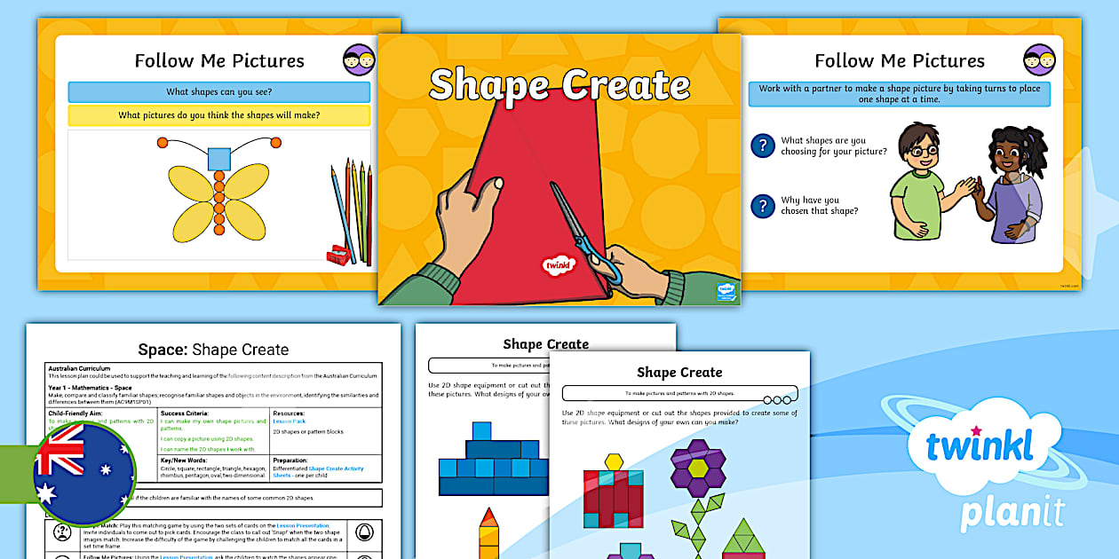Year 1 Shape: 2D Shapes Lesson 1 (teacher made) - Twinkl