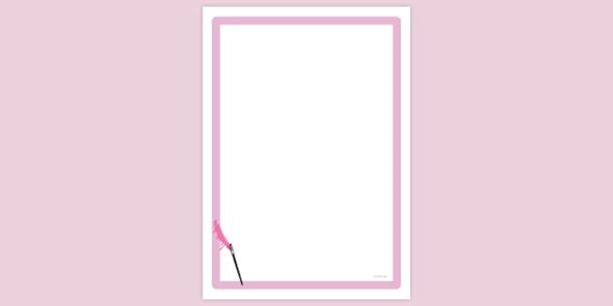 Simple Blank Paintbrush Page Border | Page Borders | Twinkl
