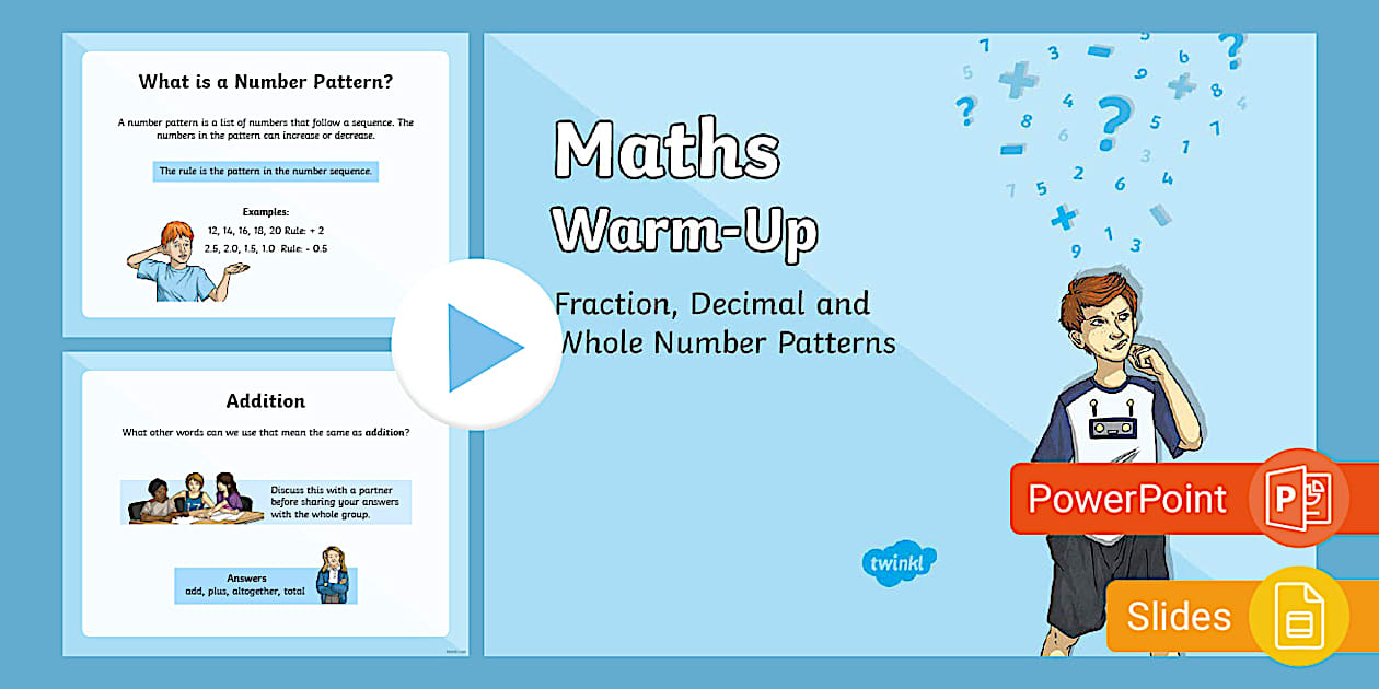 Year 5 Number Patterns Warm-Up PowerPoint - Twinkl