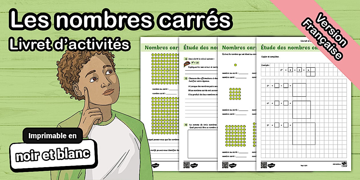 French Square Numbers Activity Booklet