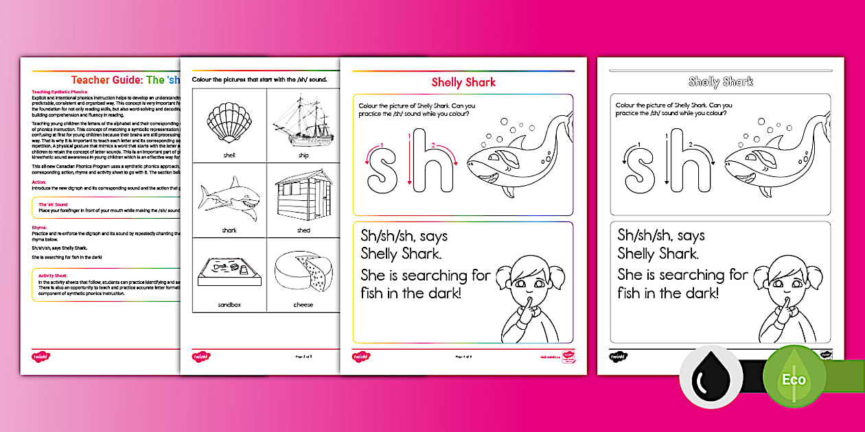 SH Phonics Worksheet | Early Years | Twinkl CA