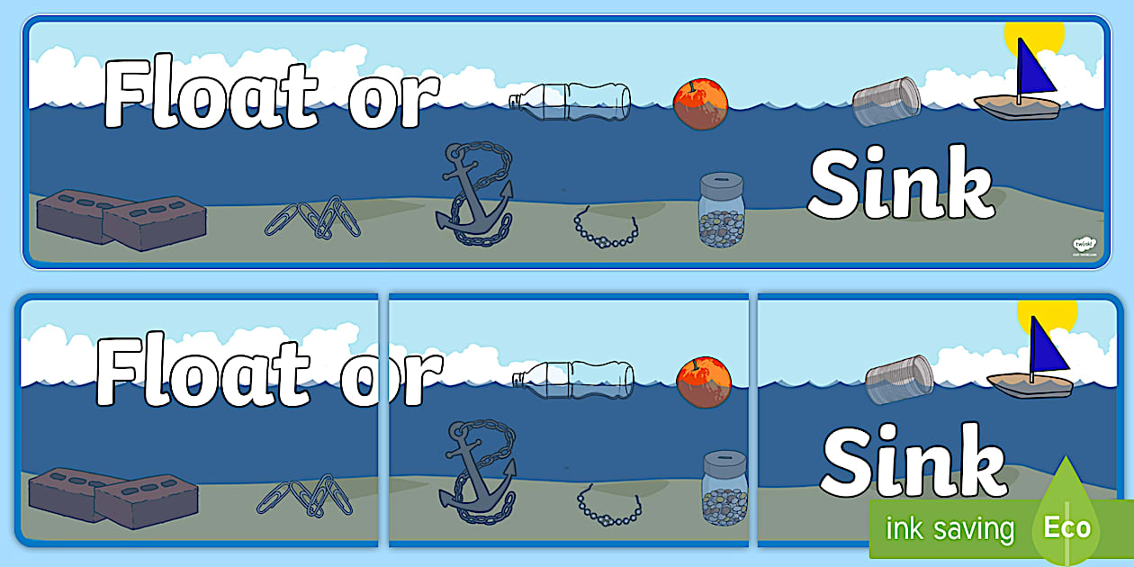 Dyslexic Float or Sink Display Banner (teacher made)