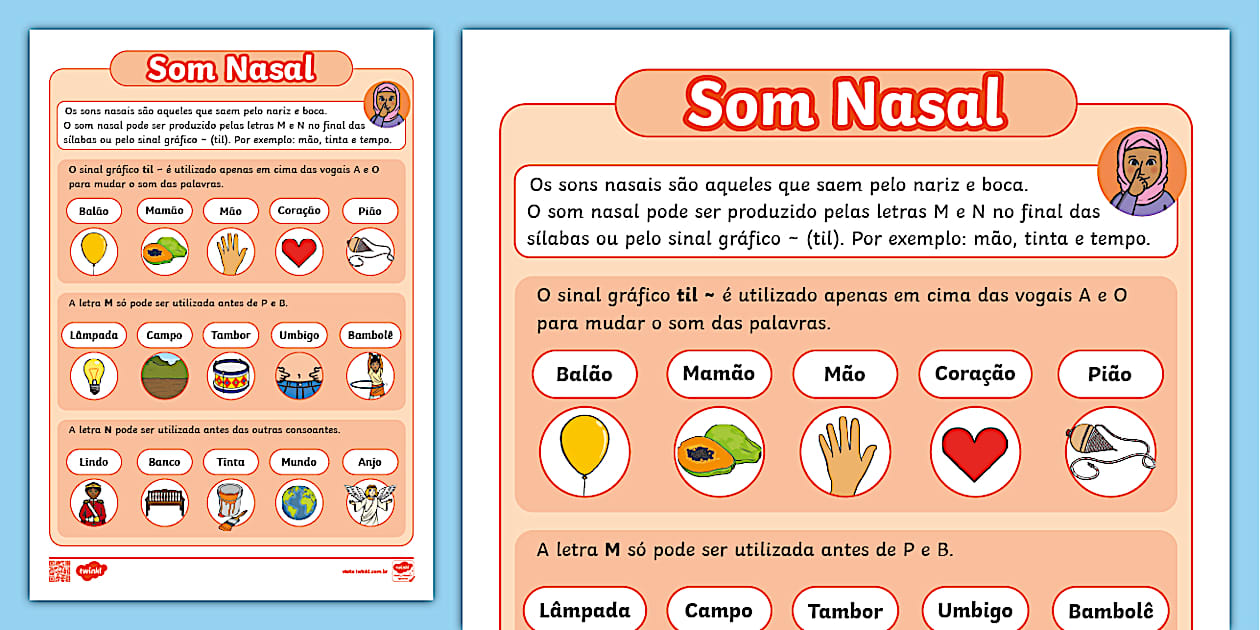 Som nasal - Pôster (Teacher-Made) - Twinkl