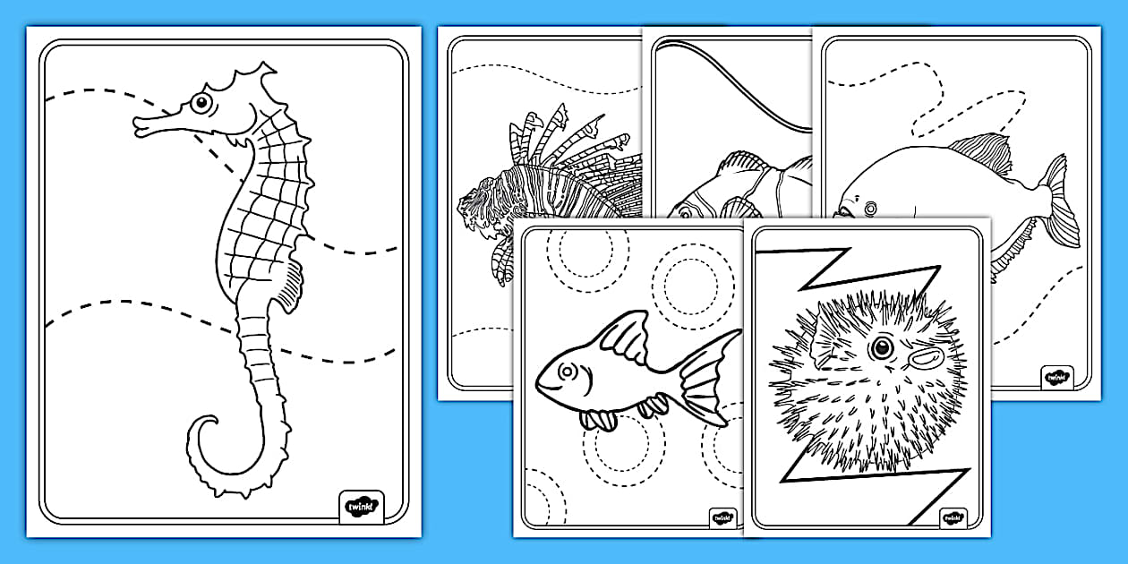 Fish Coloring Pages | World Oceans Day | Twinkl USA - Twinkl