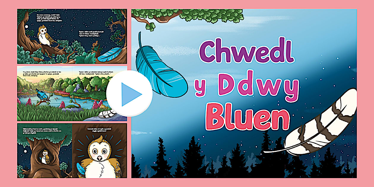 Chwedl y Ddwy Bluen: Pŵerbwynt Stori (teacher made)