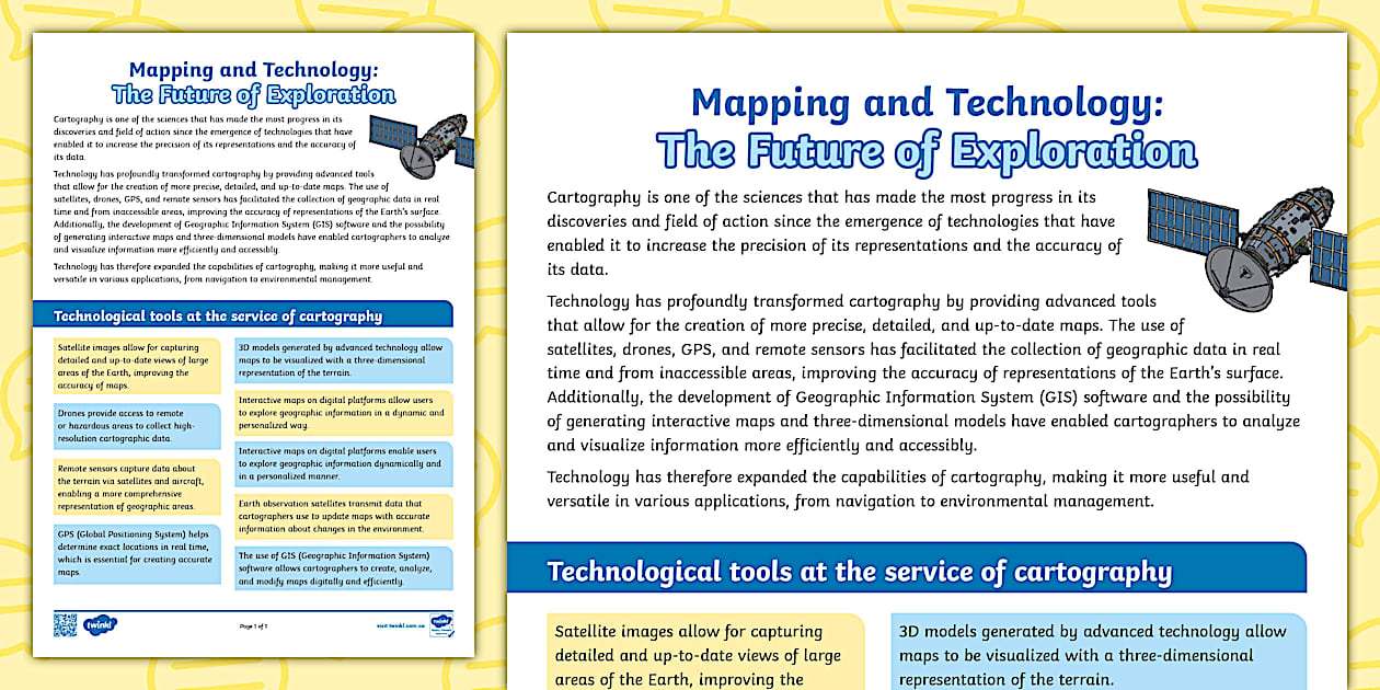 Fact File: Mapping and Technology (professor feito) - Twinkl