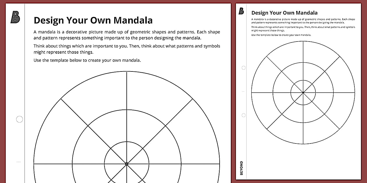 Design Your Own Mandala (Teacher-Made) - Twinkl