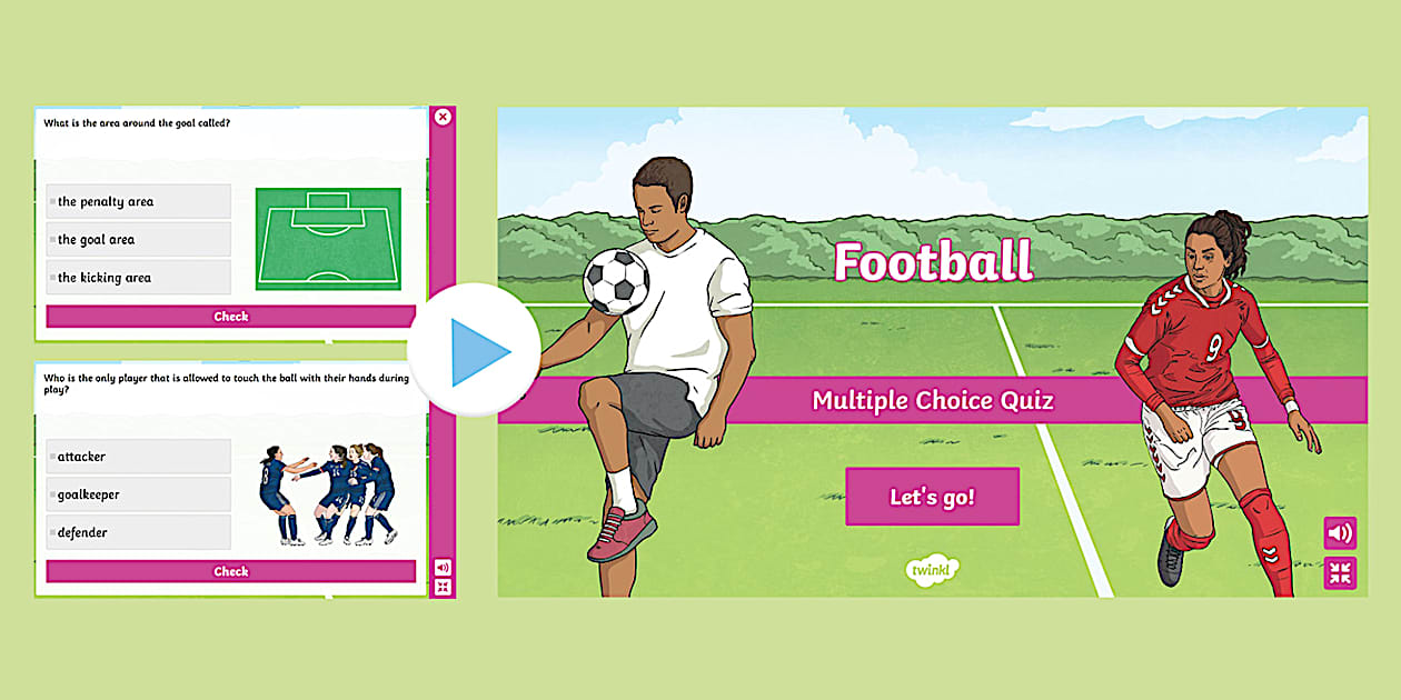 Football Interactive Quiz - Twinkl - KS2 (teacher made)