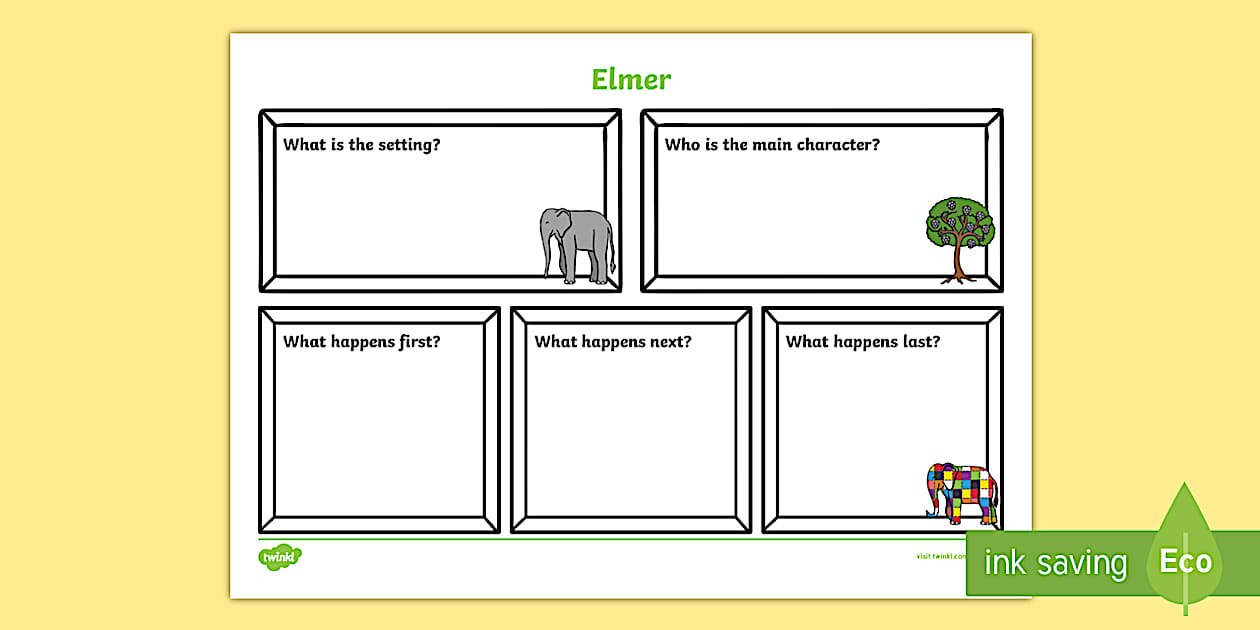 Editable Book Review Writing Frame to Support Teaching on Elmer