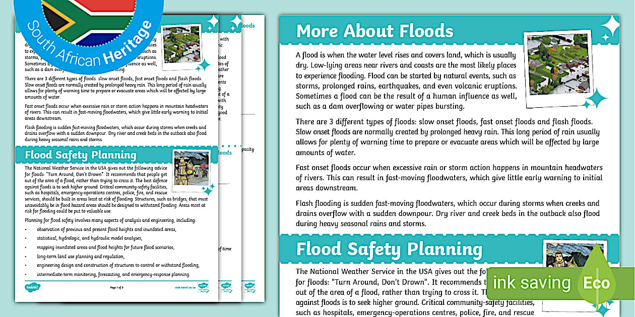 More About Floods Comprehension (teacher made) - Twinkl
