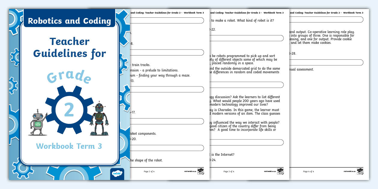 Robotics and Coding – Grade 2 Term 3 Teacher Guidelines