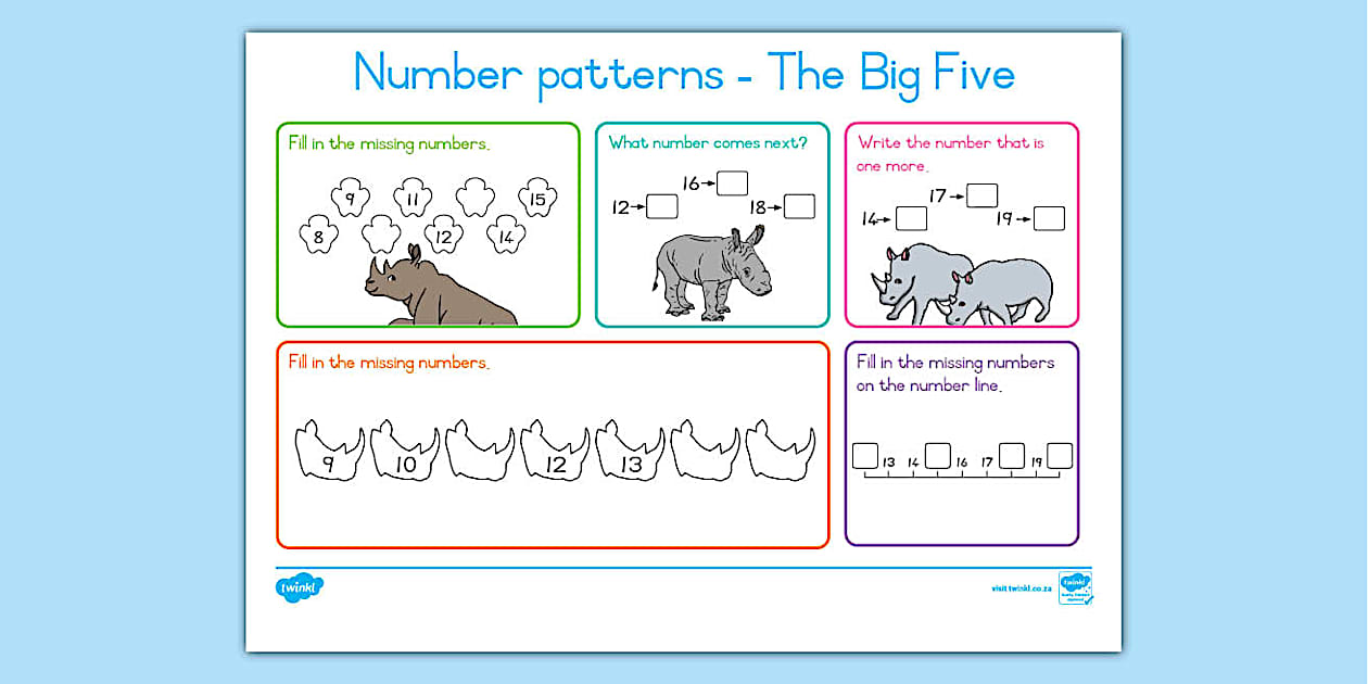 Grade 1 Maths: Number Patterns: Level 5 (Teacher-Made)