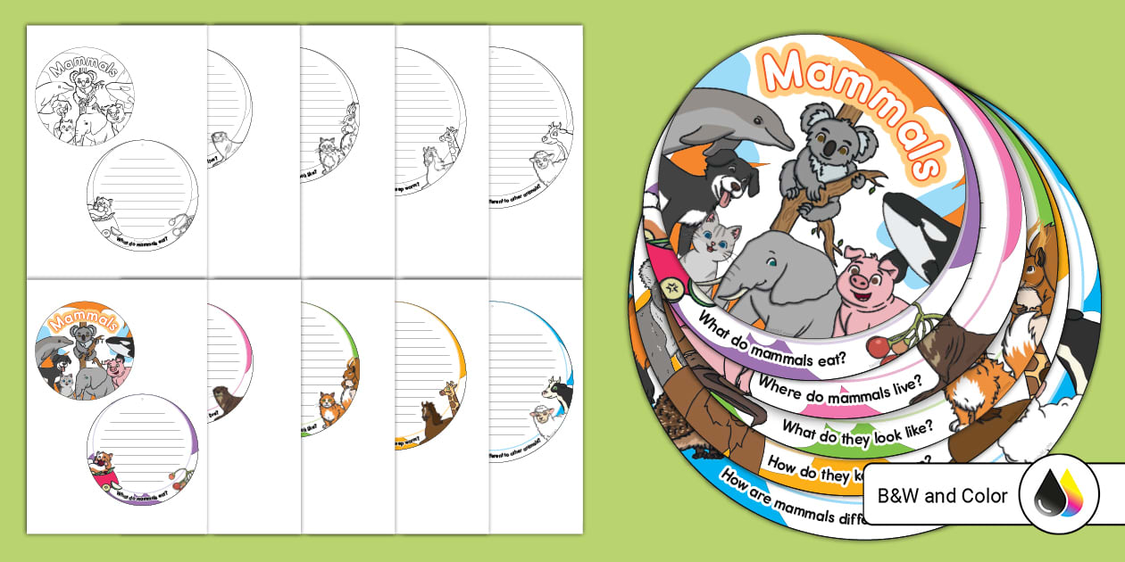 Mammals Circle Booklet for K-2nd Grade (teacher made)