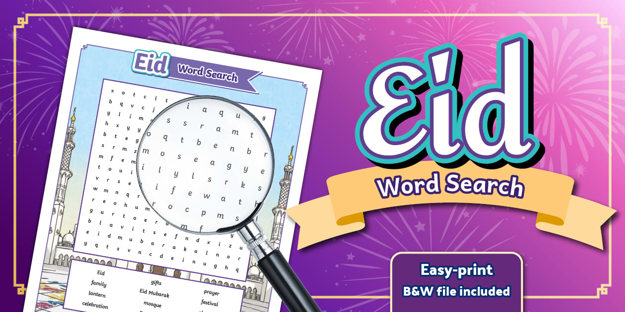 Eid Early Finisher Word Search