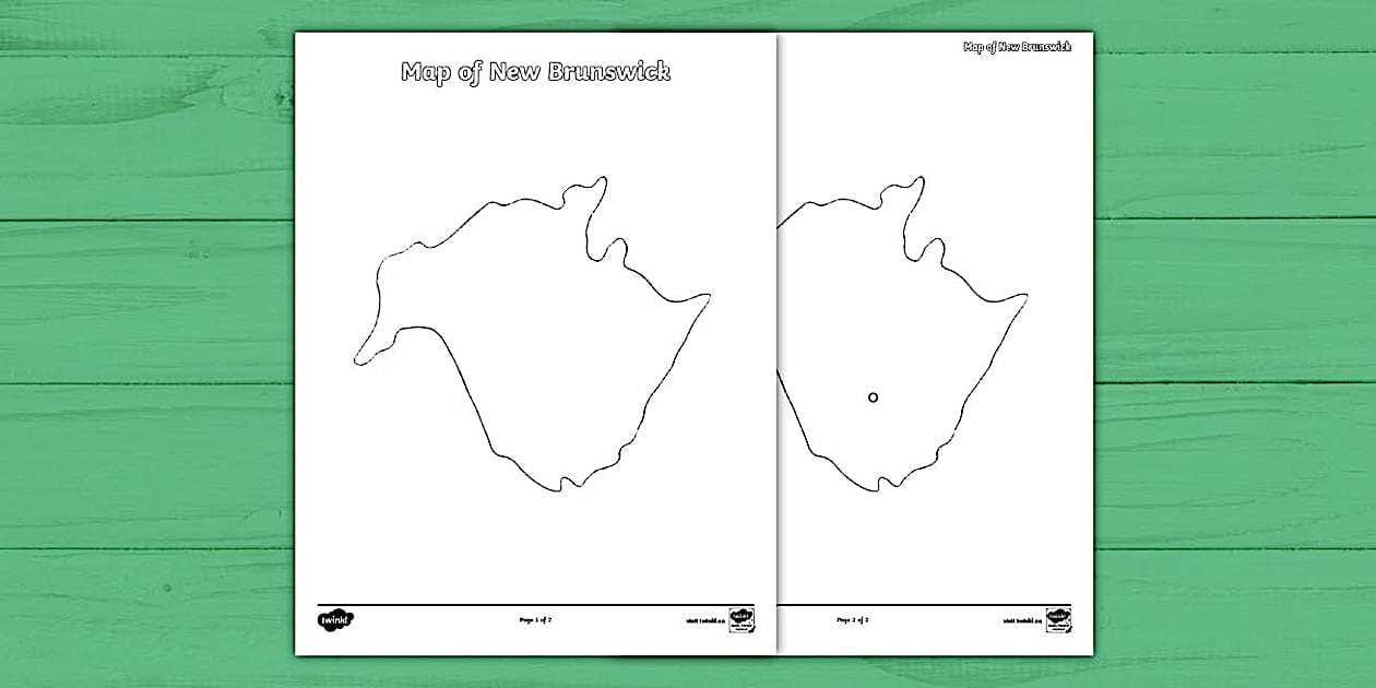* NEW * Map of New Brunswick (Teacher-Made) - Twinkl