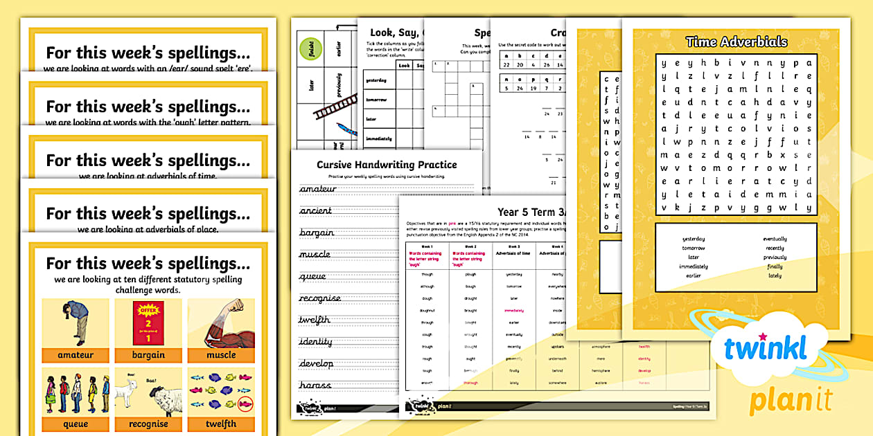 PlanIt Year 5 Term 3A Bumper Spelling Pack - Twinkl