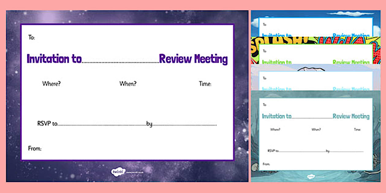 Editable KS2 Person Centred Review Invitation (teacher made)