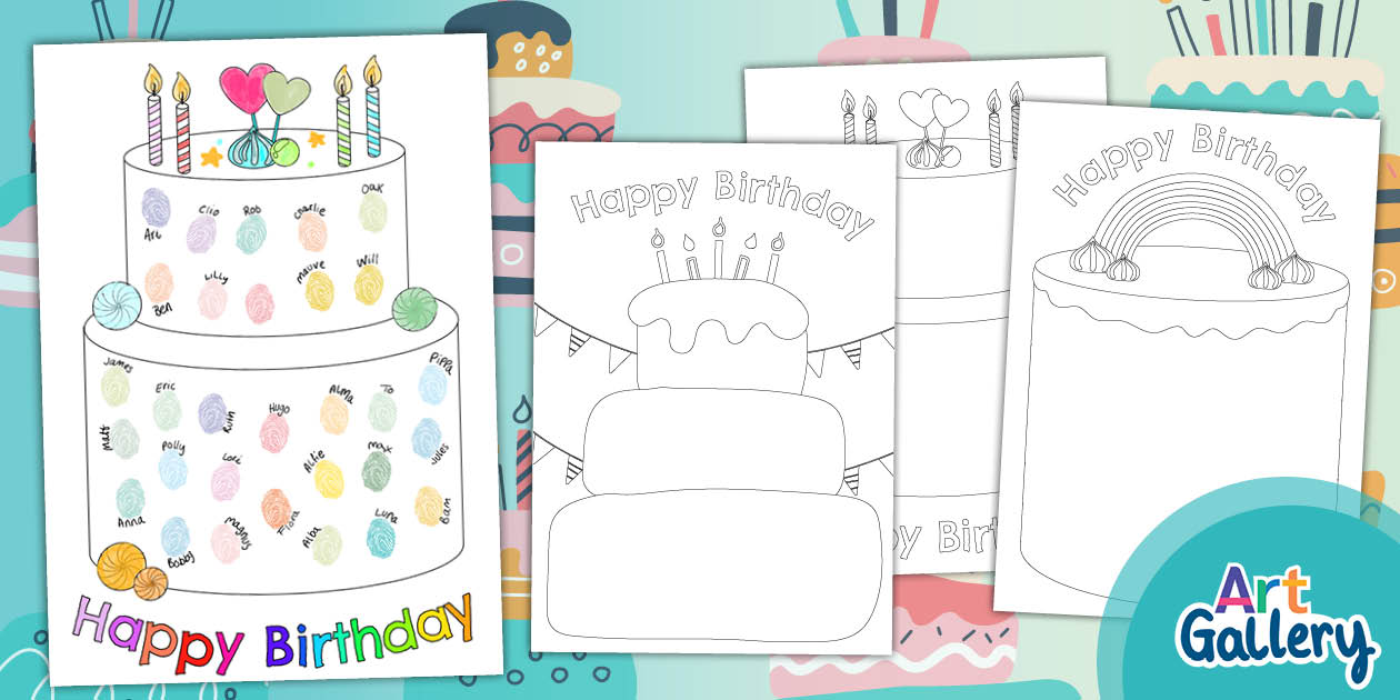 Collaborative Happy Birthday Poster (teacher made) - Twinkl