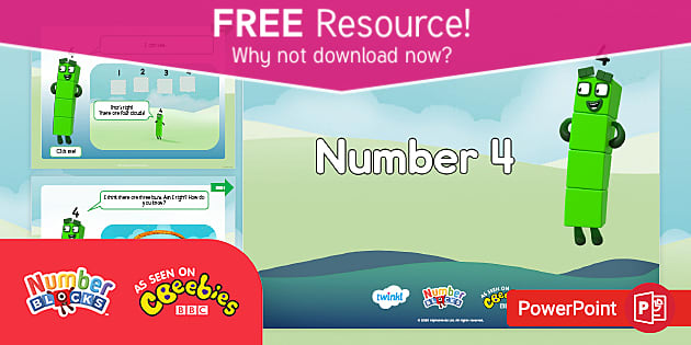 FREE Numberblocks: Number 4 PowerPoint | Math & Counting
