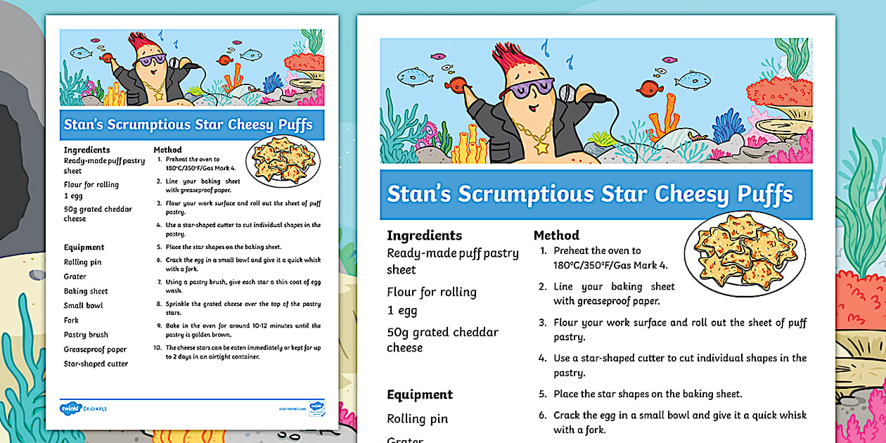 Starry-Eyed Stan Scrumptious Star Cheesy Puffs Recipe